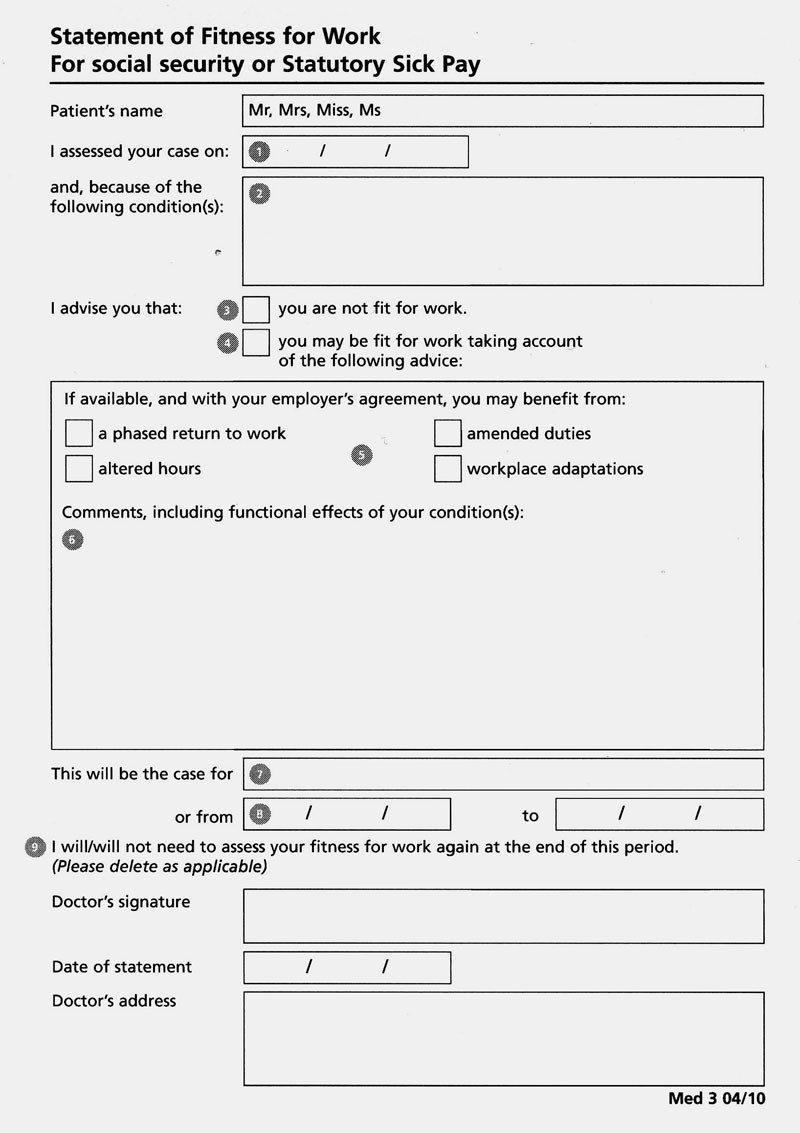 Should an Employee Provide a Fit Note to Return to Work from Sickness ...